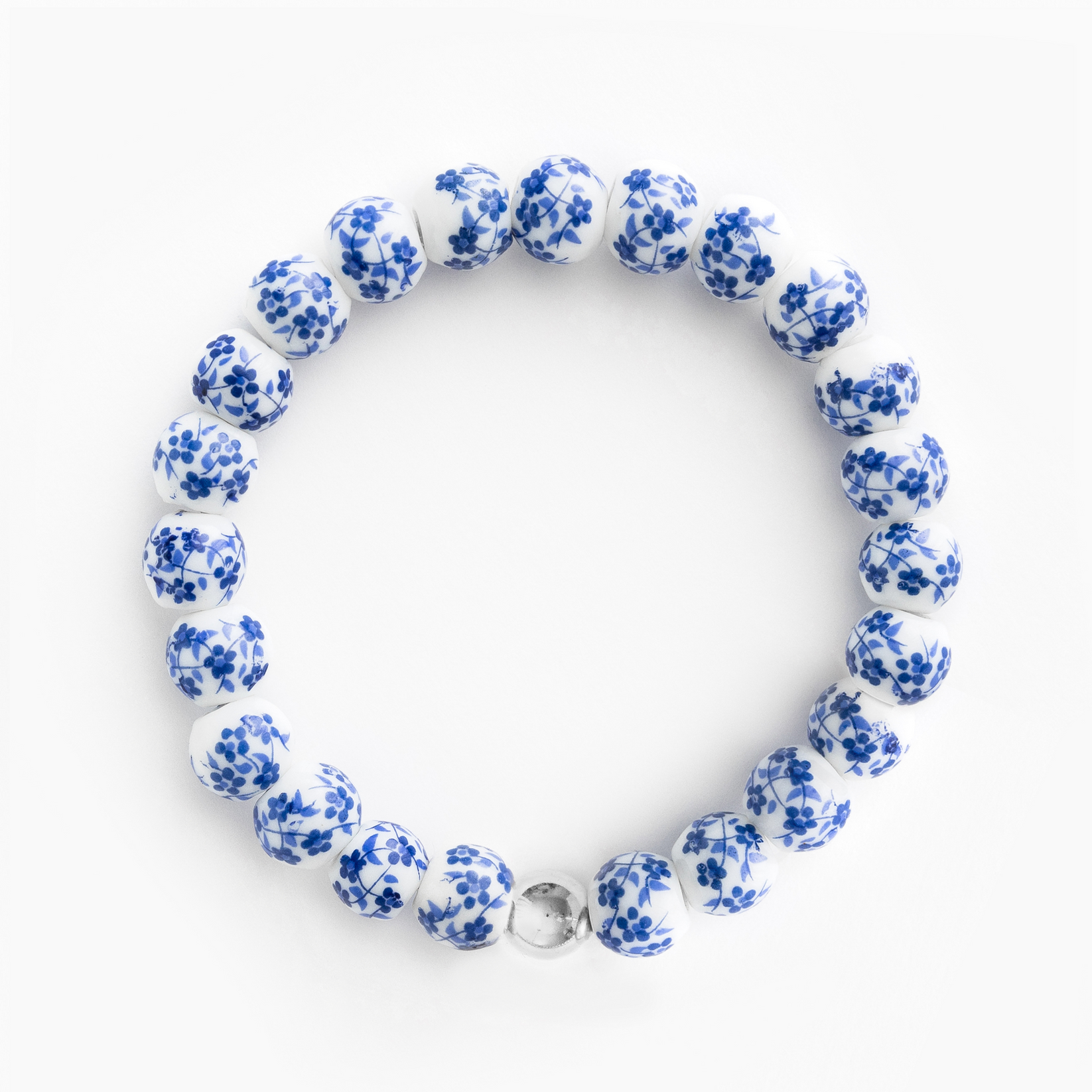 Blue Porcelain Floral Stacker – Names For Good